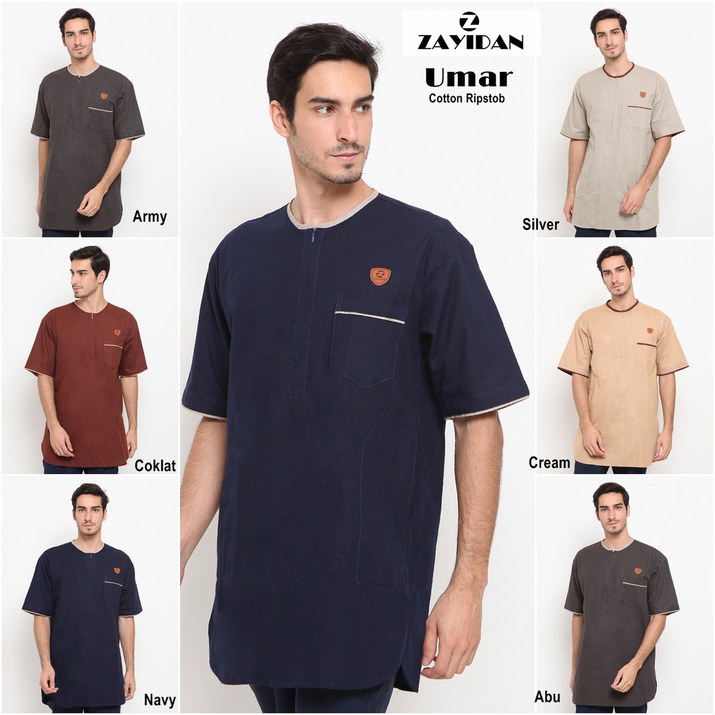 Jual Baju Koko Gamis Muslim Pria - Umar Series By Zayidan | Shopee ...