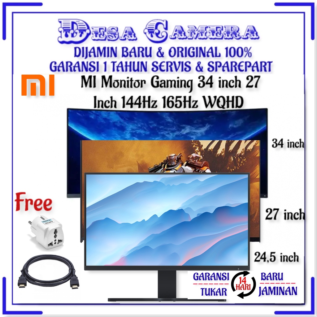 Jual Monitor Gaming 34 inch 27 Inch 144Hz 165Hz WQHD Garansi 1 Tahun ...