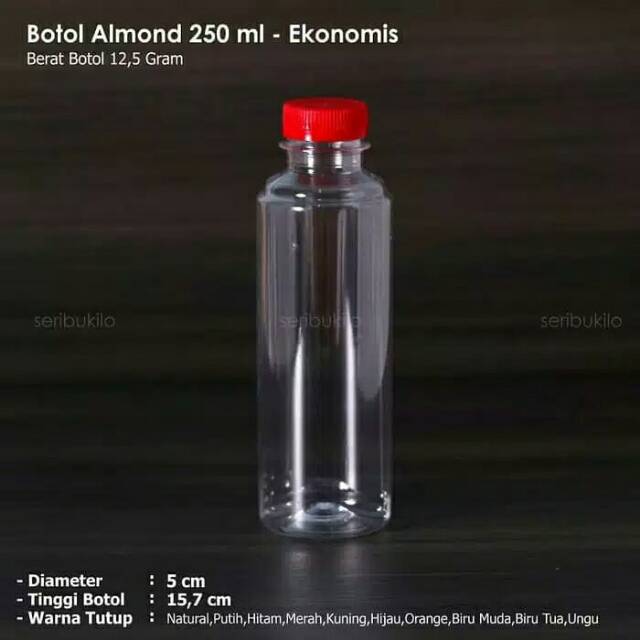 Jual Botol plastik almond 250ml | Shopee Indonesia