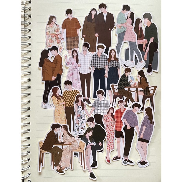 Jual couple sticker | sticker couple untuk journal dan scrapbook ...