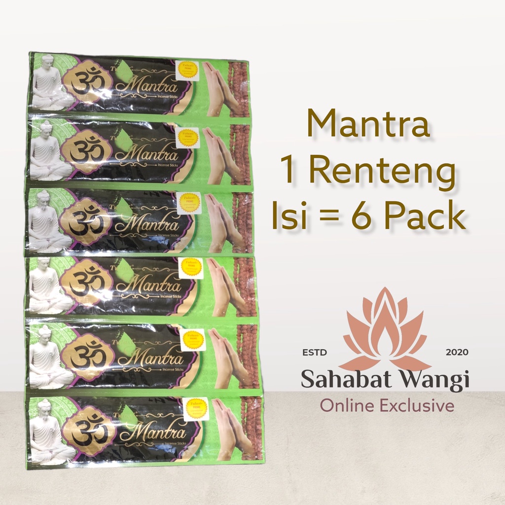 Jual Hio Dupa India Darshan Mantra 1 Renteng ( 6 Pack) | Shopee Indonesia