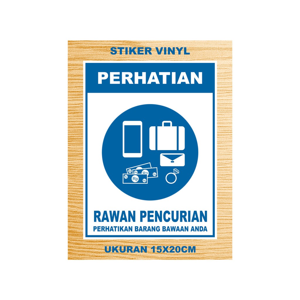 Jual STIKER RAWAN PENCURIAN UKURAN 15X20CM | Shopee Indonesia
