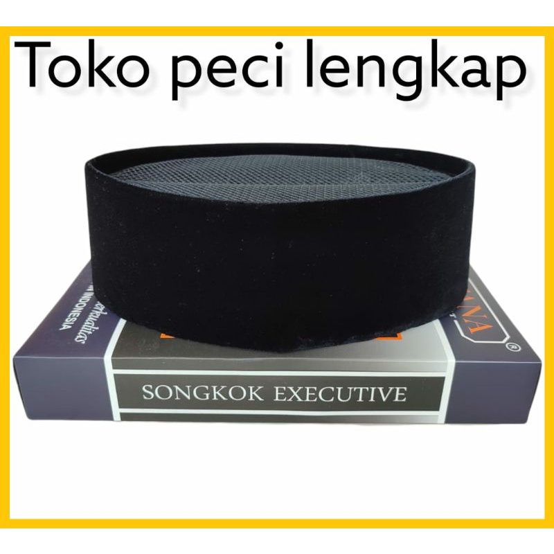 Jual peci songkok kopyah full ac/songkok hitam full ac/songkok nasional | Shopee Indonesia