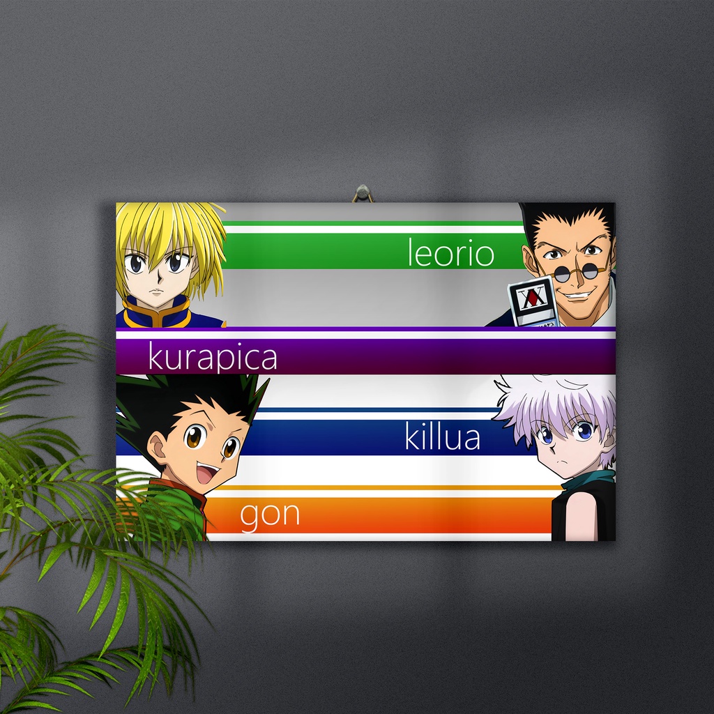 Jual Poster bingkai papan kayu Anime HUNTER X HUNTER / Dekorasi Kamar ...