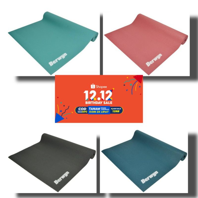 Jual MATRAS YOGA TEBAL 5 MM PREMIUM BERWYN | Shopee Indonesia