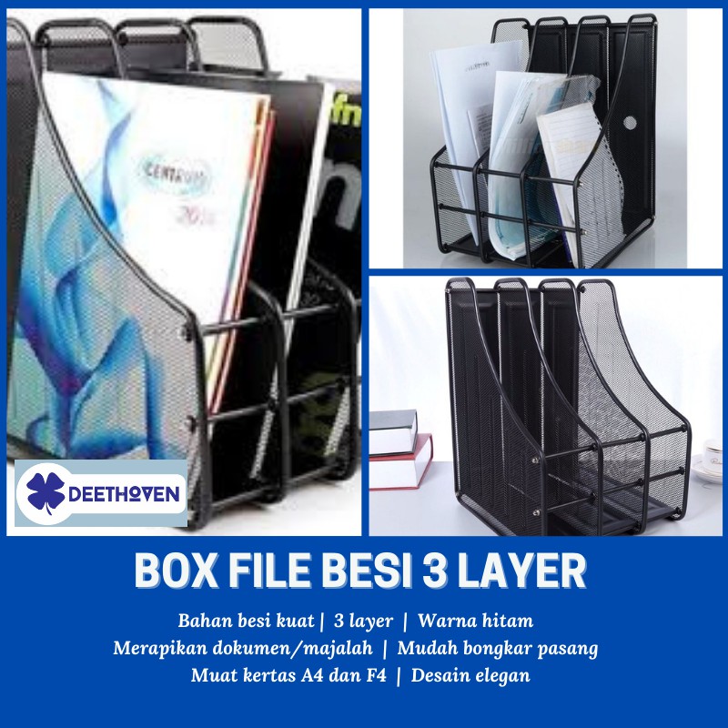 Jual MAGAZINE CASE BOX FILE BESI 3 SAP FILE SYSBOX TRIPLE LAYER TIER ...