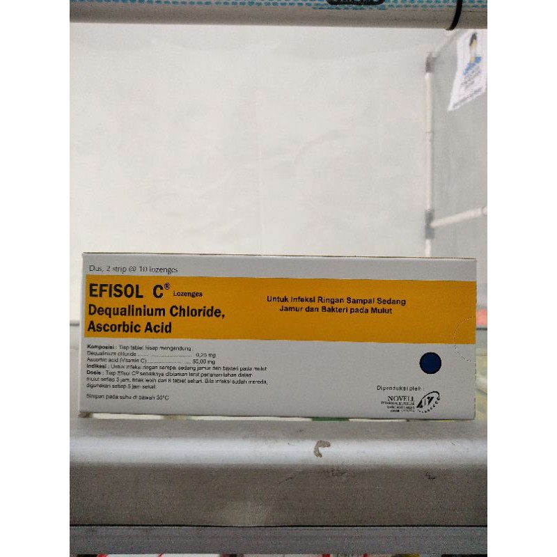 Jual Efisol C Lozenges,strip isi 10 tablet hisap, sakit tenggorokan ...