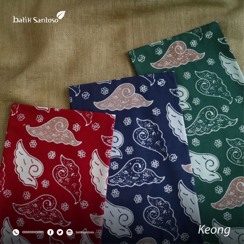 Jual Batik Santoso Keong - Kain Batik Cap Cabut Warna PREORDER ...
