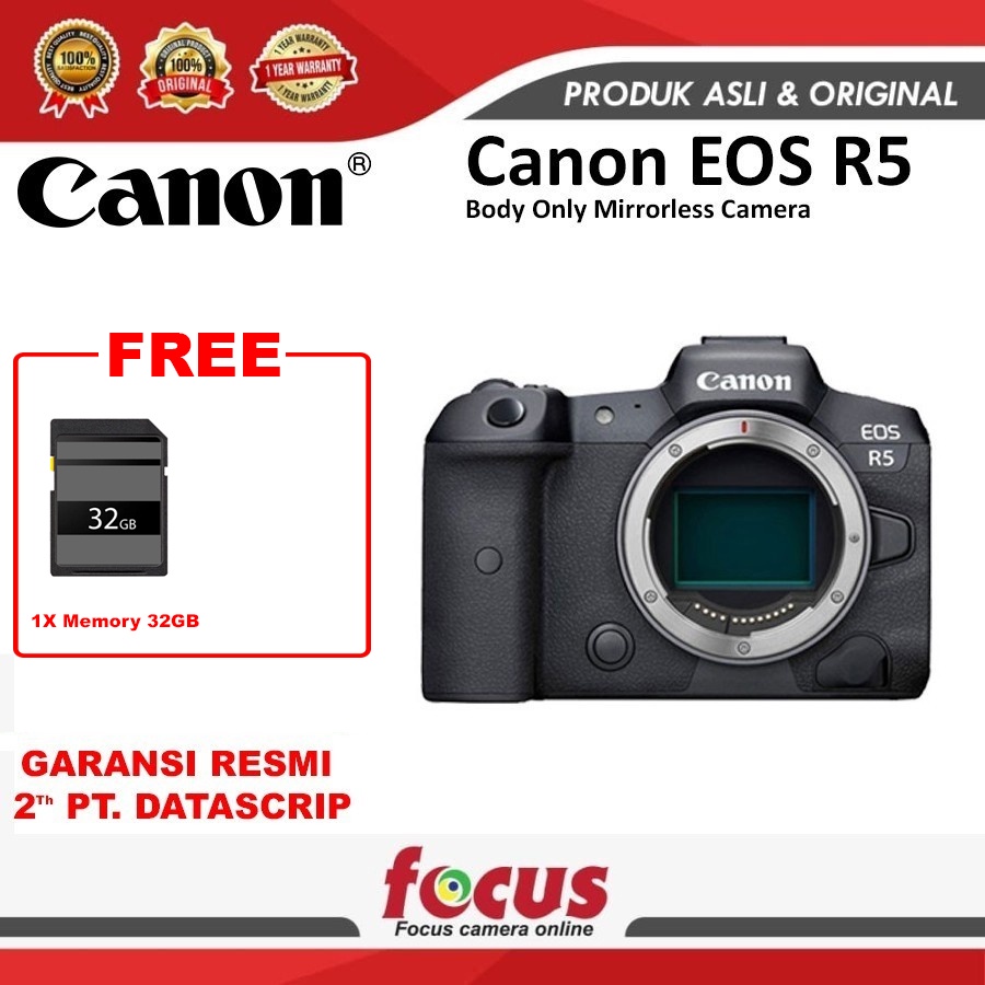 Jual Canon EOS R5 Body Mirrorless Camera - Garansi Resmi | Shopee Indonesia