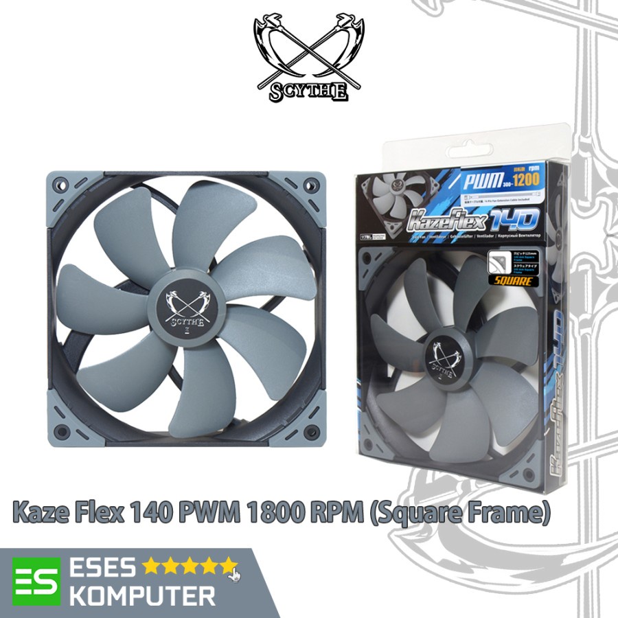 Jual Fan Scythe Kaze Flex 140 PWM 1800 RPM | Square Frame | KazeFlex ...