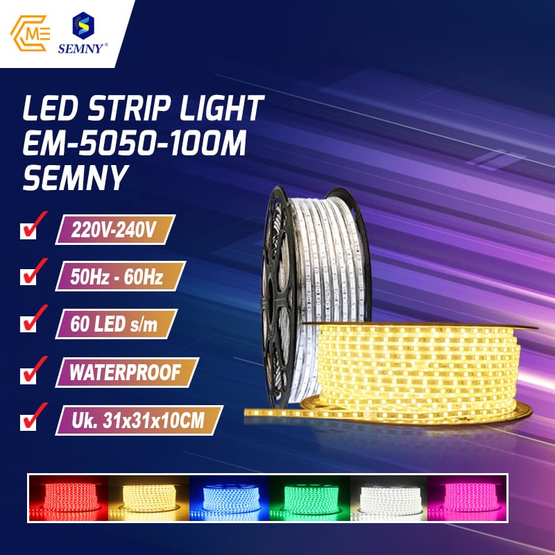 Jual Lampu LED STRIP Selang SMD 5050 100M 220V OUTDOOR DEKORASI IP67 ...