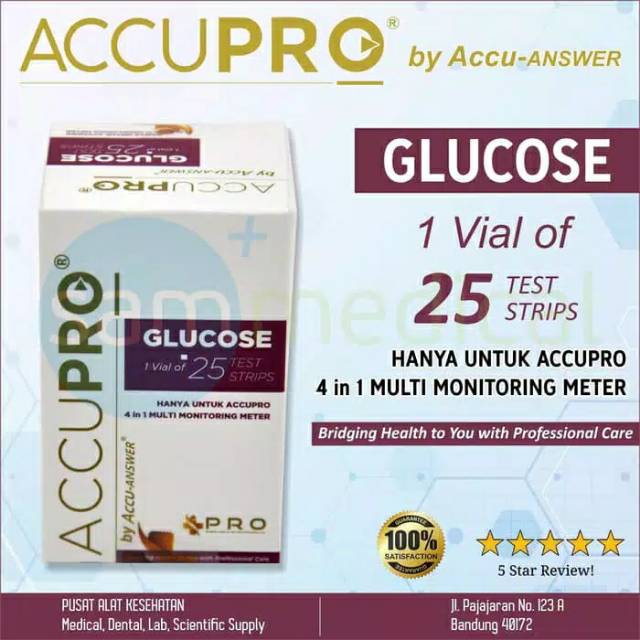 Jual Strip Isi Ulang AccuPro Gula Darah Accu Pro Glucose Refill Strip ...