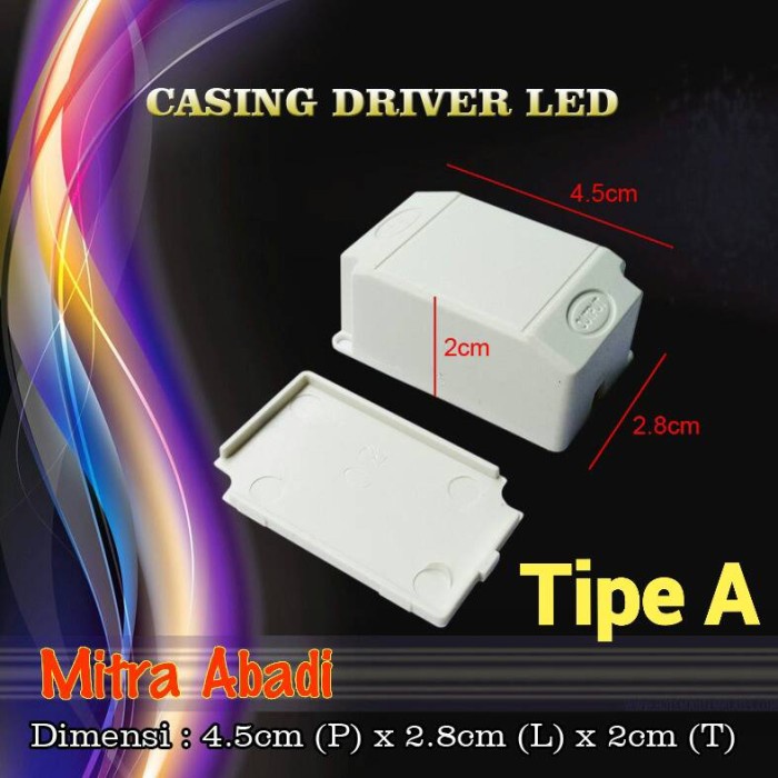 Jual Box Casing Plastik for LED Driver Tipe A Ukuran 4,5 x 2,8 x 2 cm ...