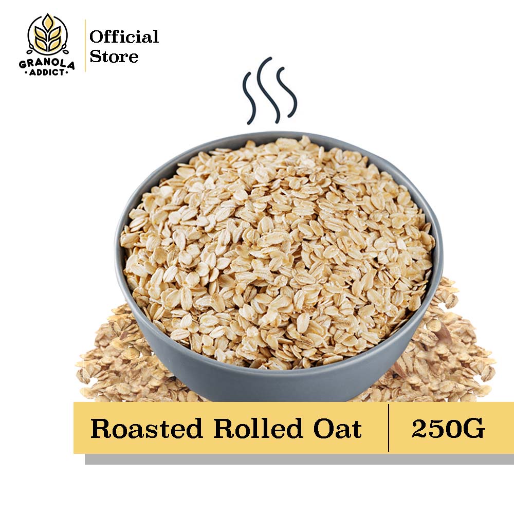 Jual Granola Addict - Roasted Rolled Oat 250G / Oatmeal Panggang ...