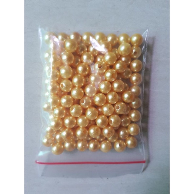 Jual Mote Mutiara Ringan 8mm Kuning 100gram | Shopee Indonesia