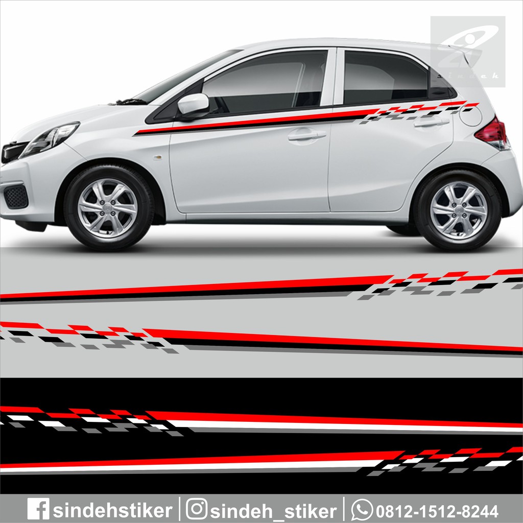 Jual cutting sticker mobil brio sedan avanza swift agya ayla yaris jazz ...