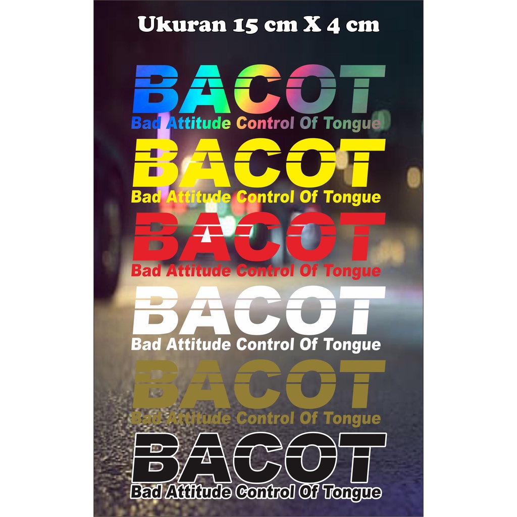 Jual STICKER BACOT CUTTING Tik Tok Vespa Vario Beat Genio Supra Vega ...