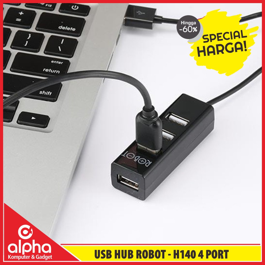 Jual USB HUB 4 Port Robot H140-80cm Sambungan USB | Shopee Indonesia