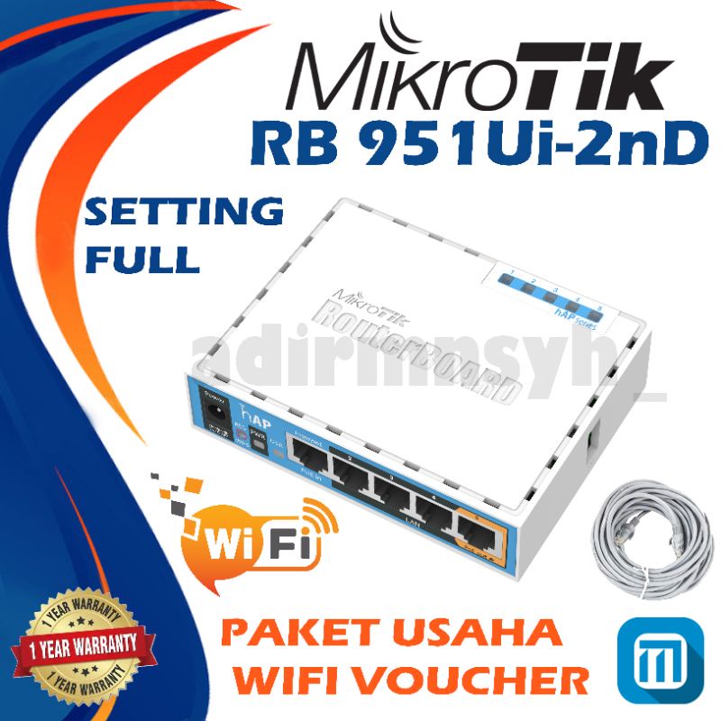 Jual Mikrotik RB951Ui 2nD Full Setting Hotspot Voucheran RT RW NET ...