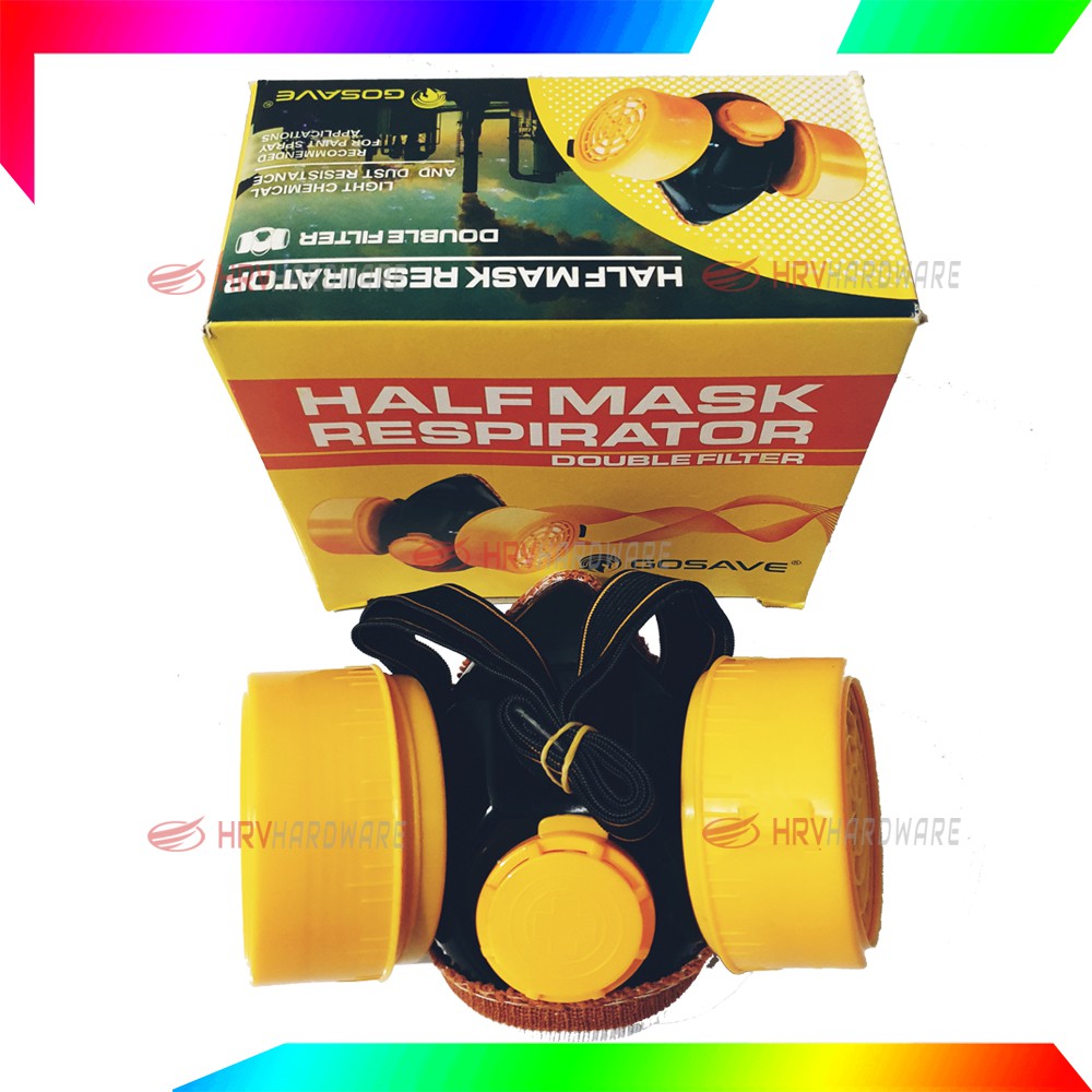 Jual Masker SAFETY Double Respirator Anti Asap Gas Kabut asap Cat dan ...