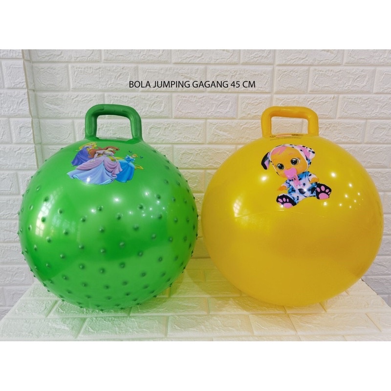 Jual Bola Jumping Ball Pegangan bulat - Diameter 45cm Hopball Jumping ...