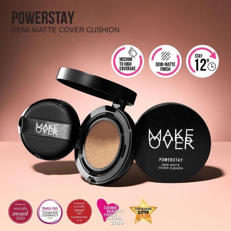 Jual MAKE OVER Powerstay Demi-Matte Cover Cushion 15gr | Shopee Indonesia