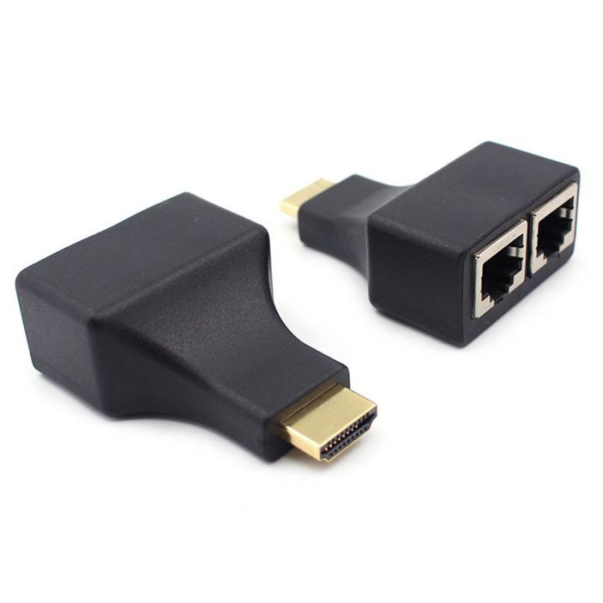 Jual HDMI Extender 30 Meter Over Dual Kabel LAN RJ45 | Shopee Indonesia