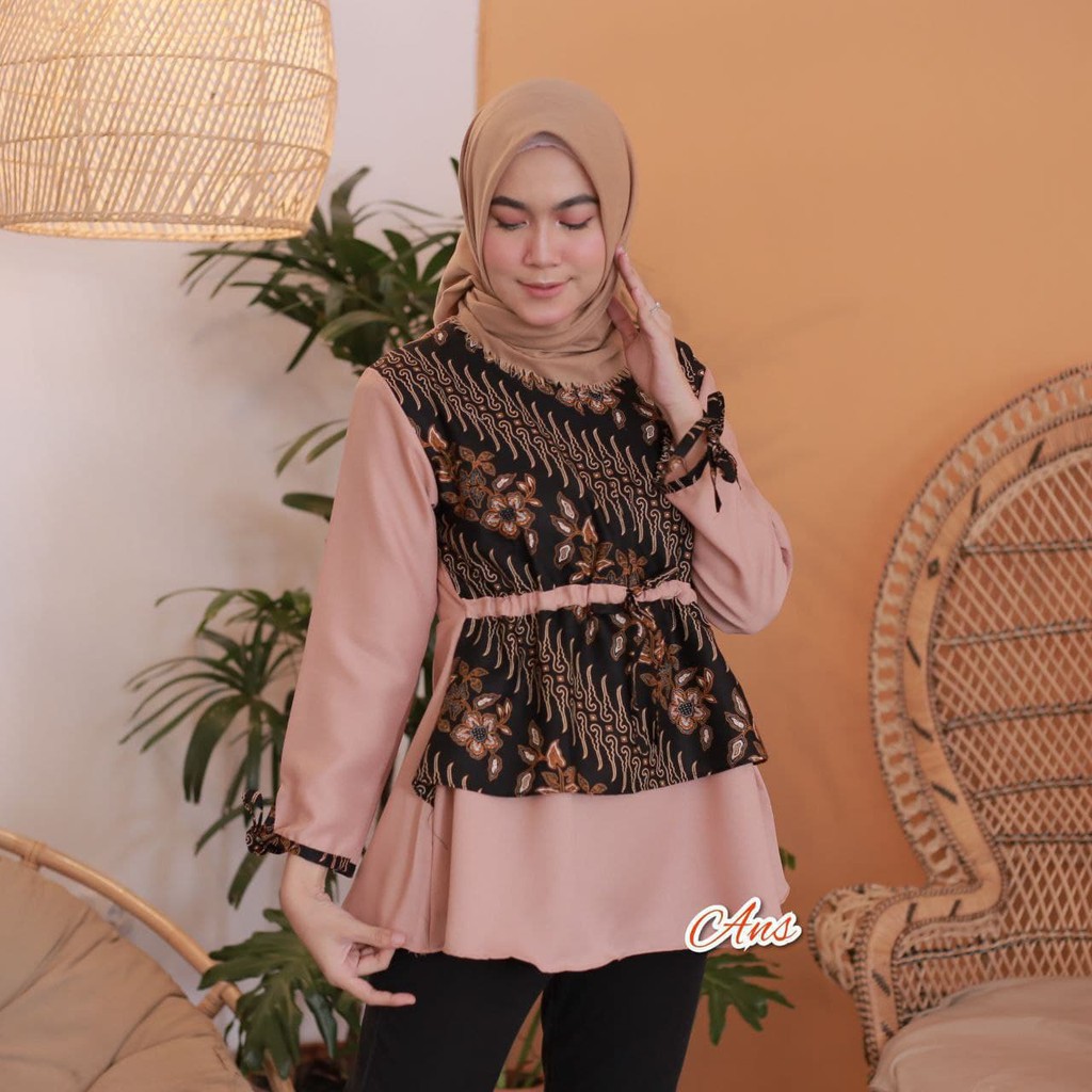Jual Blouse Batik Busui Motif Unik Cantik Premium Elegan Formal Baju ...