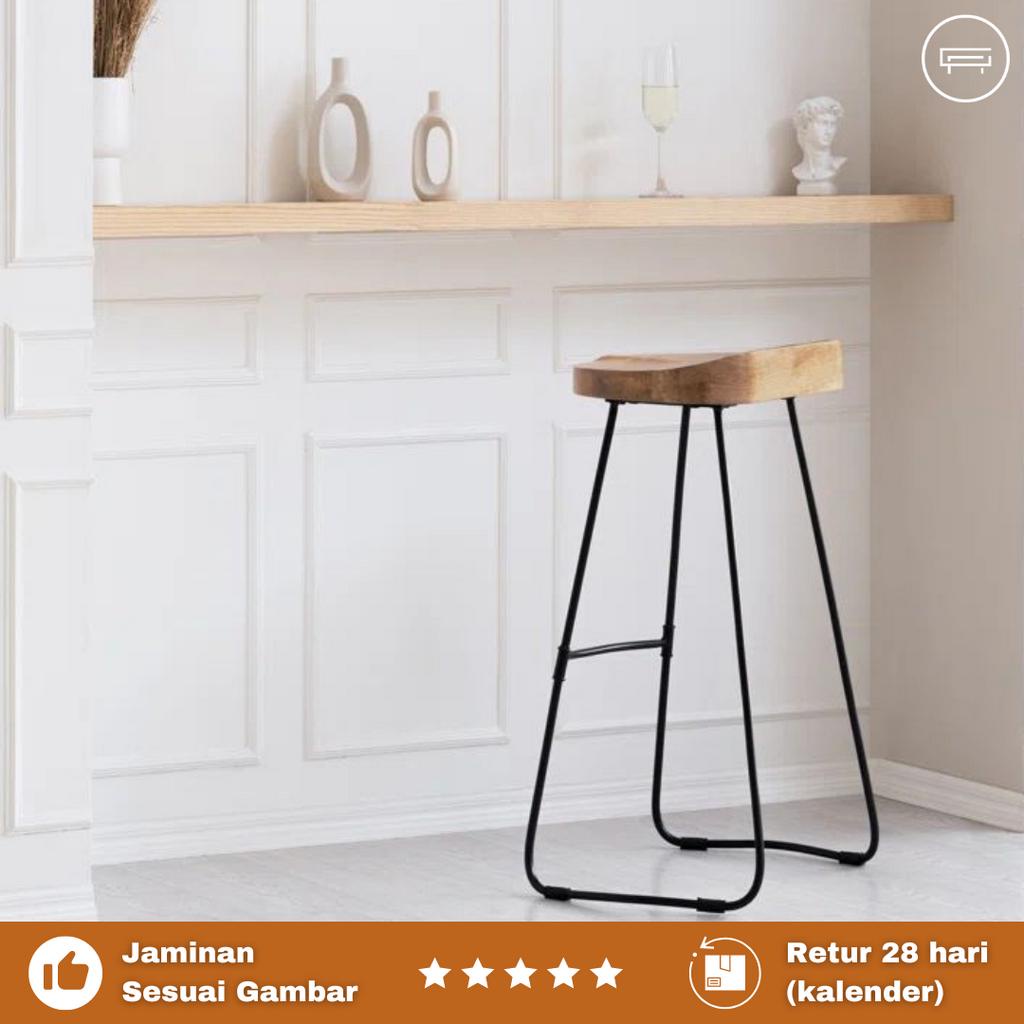 Jual Bar Stool Minimalis - Kursi Bar Kafe Resto Modern Kaki Besi dan ...