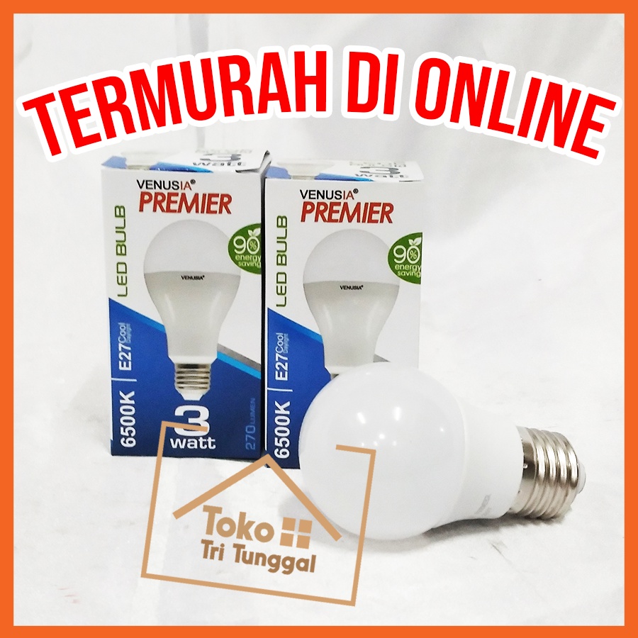 Jual Lampu LED VENUSIA PREMIER Model Dop Bohlam Putih 3 9 15 18 24 Watt ...