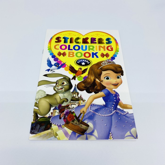 Jual Buku mewarnai gambar sticker anak small 16 halaman sofia the first ...