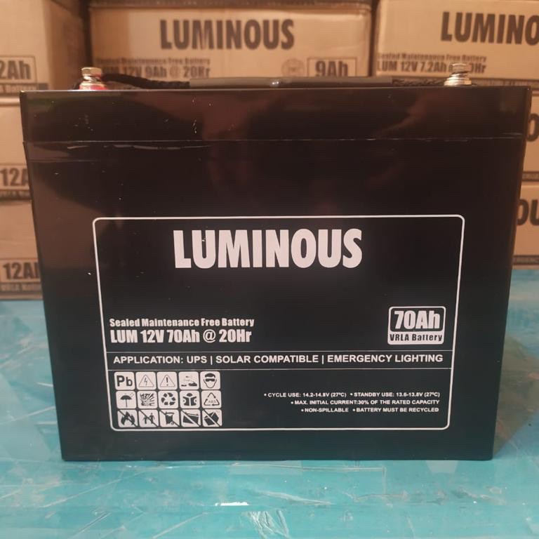 Jual Luminous 70AH 12V 12 v 70 ah | Shopee Indonesia