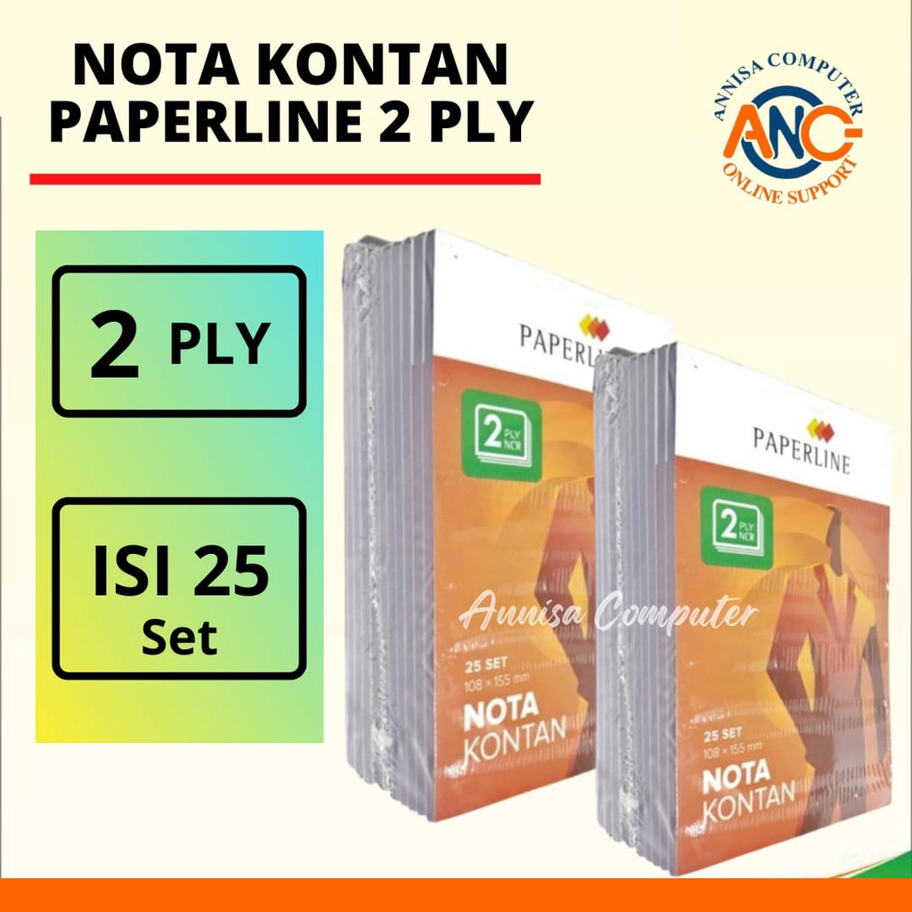Jual NOTA KONTAN PAPERLINE 2 PLY / Rangkap 2 / Buku Bon / 1 Pack isi 10 ...