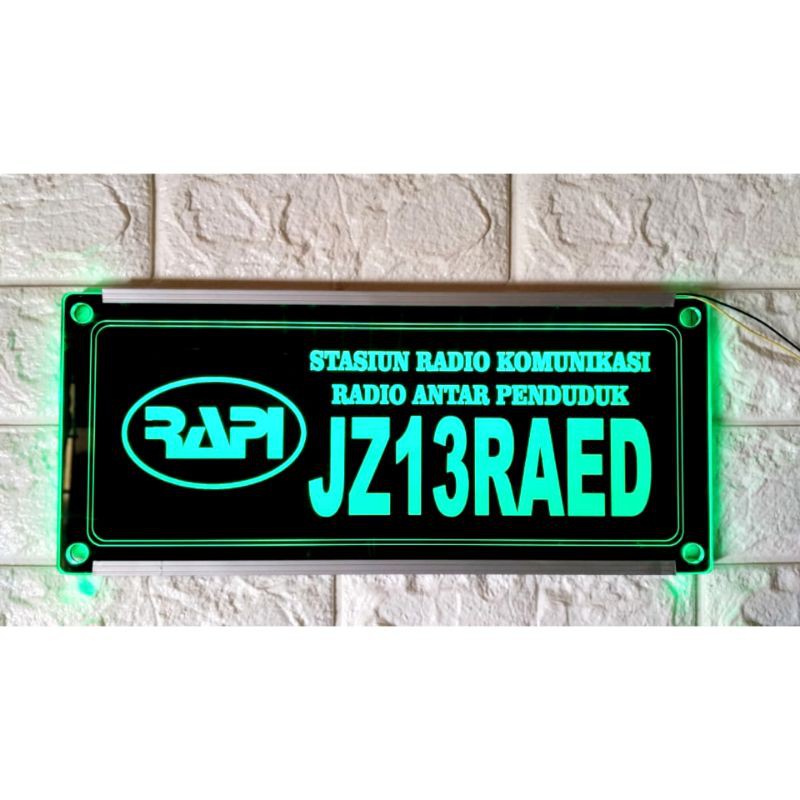 Jual PAPAN NAMA AKRILIK CUSTOM CALL SIGN RADIO ORARI RAPI | PAPAN NAMA ...