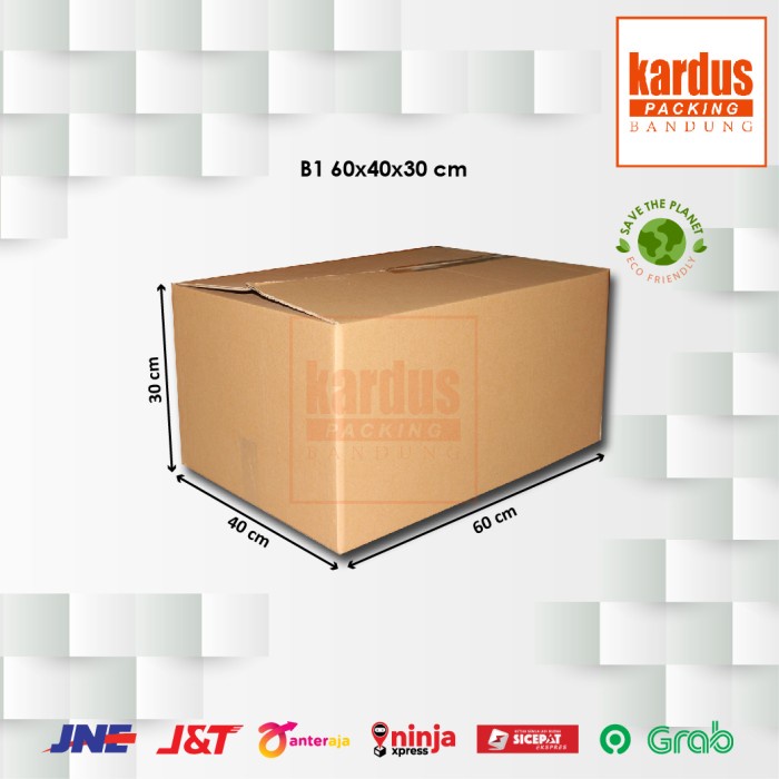 Jual Kardus Box Karton Dus Kotak Packing Jumbo Polos Uk 60x40x30 ...