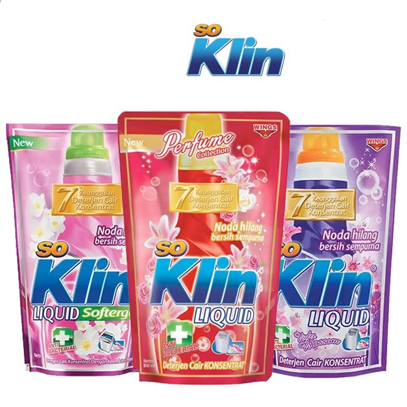 Jual SO KLIN Liquid Detergent Pouch 400 ML / 525 ML / 720 mL - Sabun ...