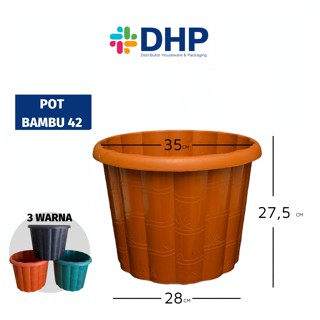 Jual Pot Bambu 42 (D=35cm) Ukuran Besar Tanaman Hias Bunga Jumbo ...