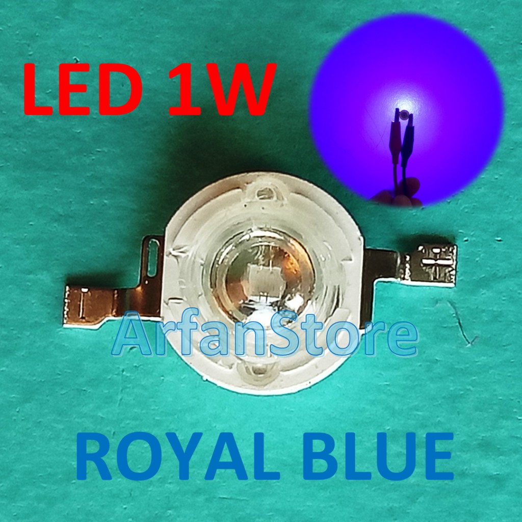 Jual LED 1W Royal Blue HPL Warna Biru 445nm High Power Chip 350mA ...