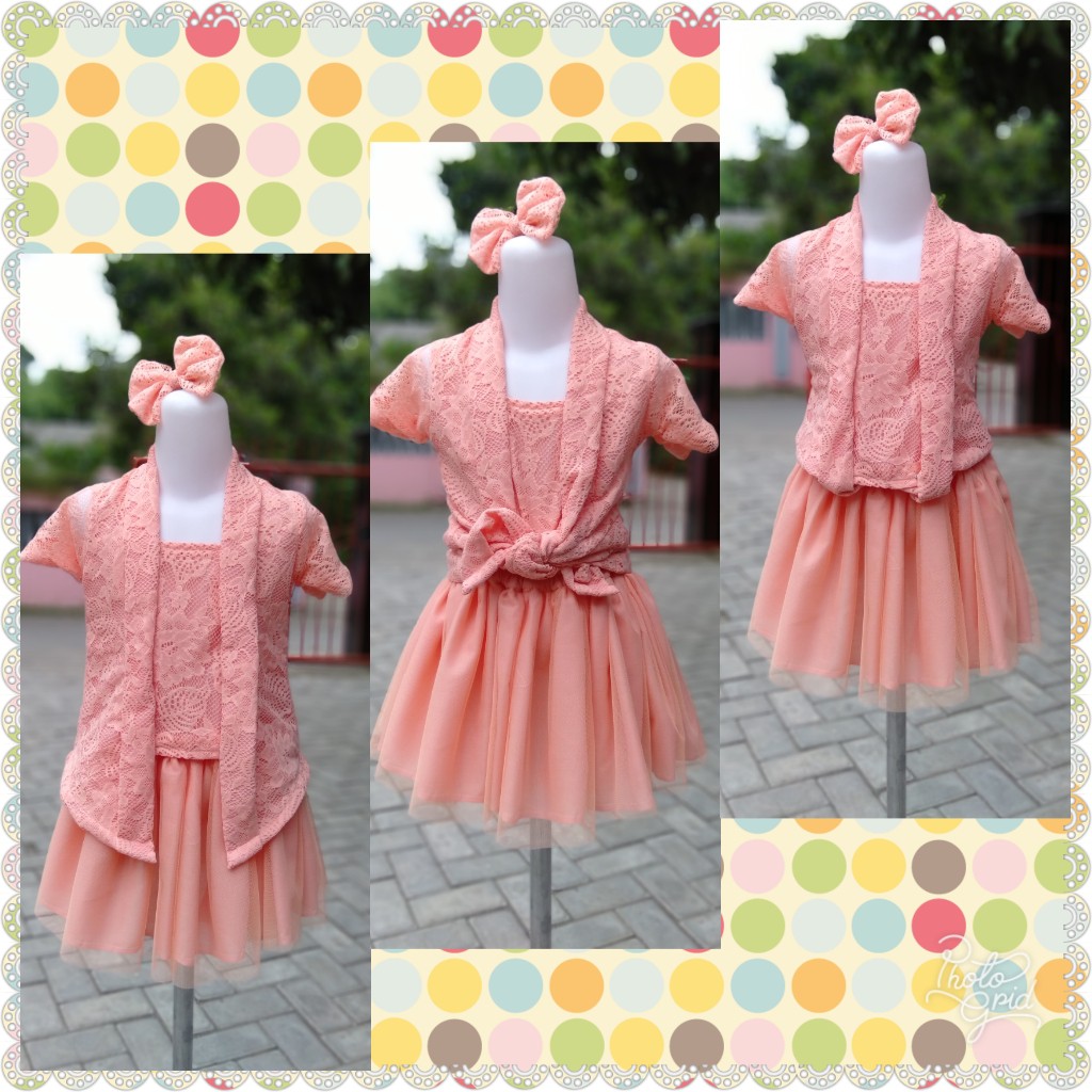 Jual Baju Anak Unik Bajunik Kebaya Model Tutu Umur 8-10 Th Warna Peach ...