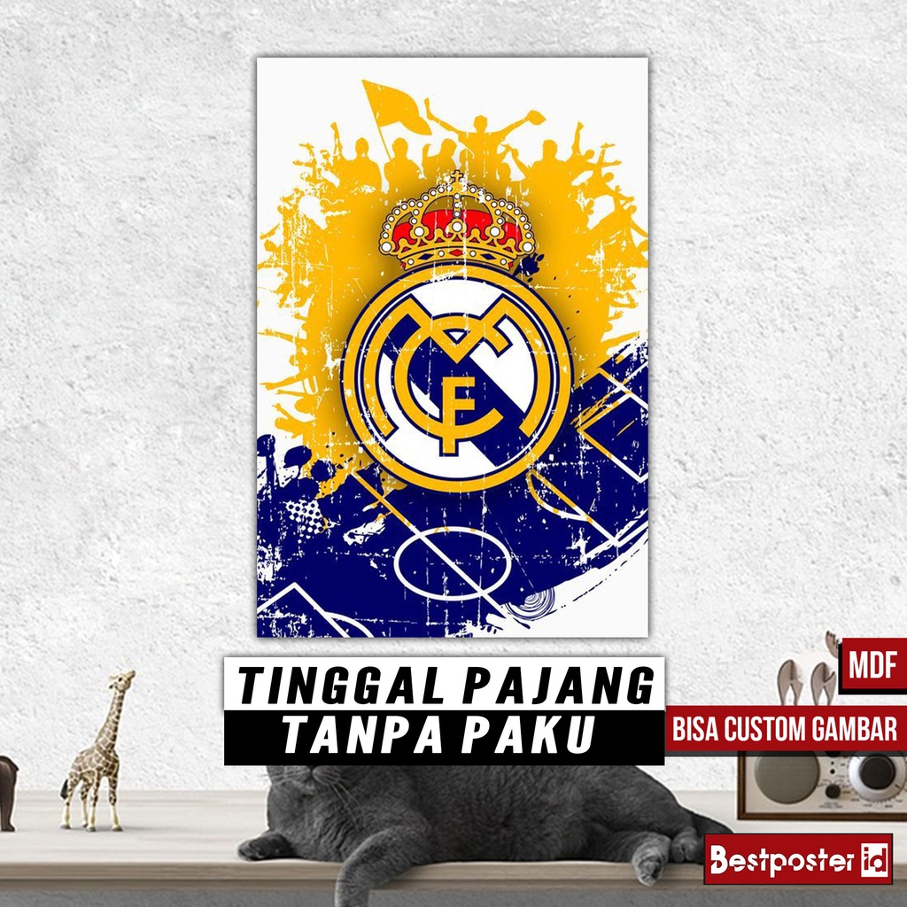 Jual Poster Dinding REAL MADRID Frame Kayu BOLA MDF00281 | Shopee Indonesia