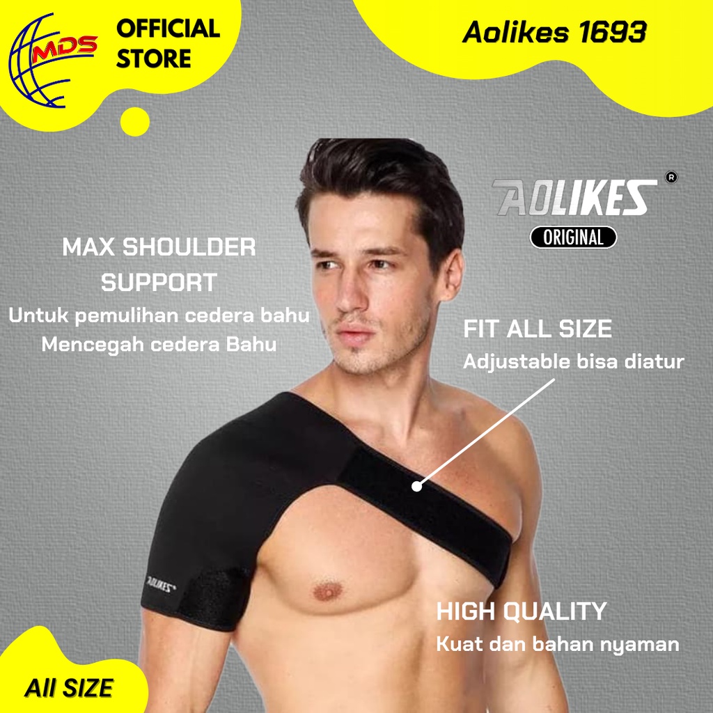 Jual AOLIKES 1693 Shoulder Support Sleeve Pad Deker Pelindung Penyangga ...