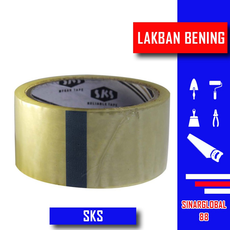 Jual LAKBAN BENING / SOLATIP BENING / ISOLASI BENING SKS 45 YARD 2 INCH ...