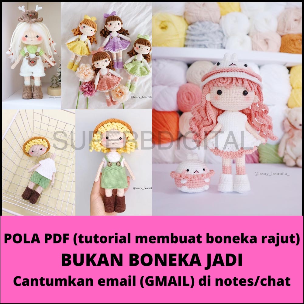 Jual [PDF FILE] (Pola Membuat Boneka Amigurumi) Patung Perempuan Lelaki | Shopee Indonesia