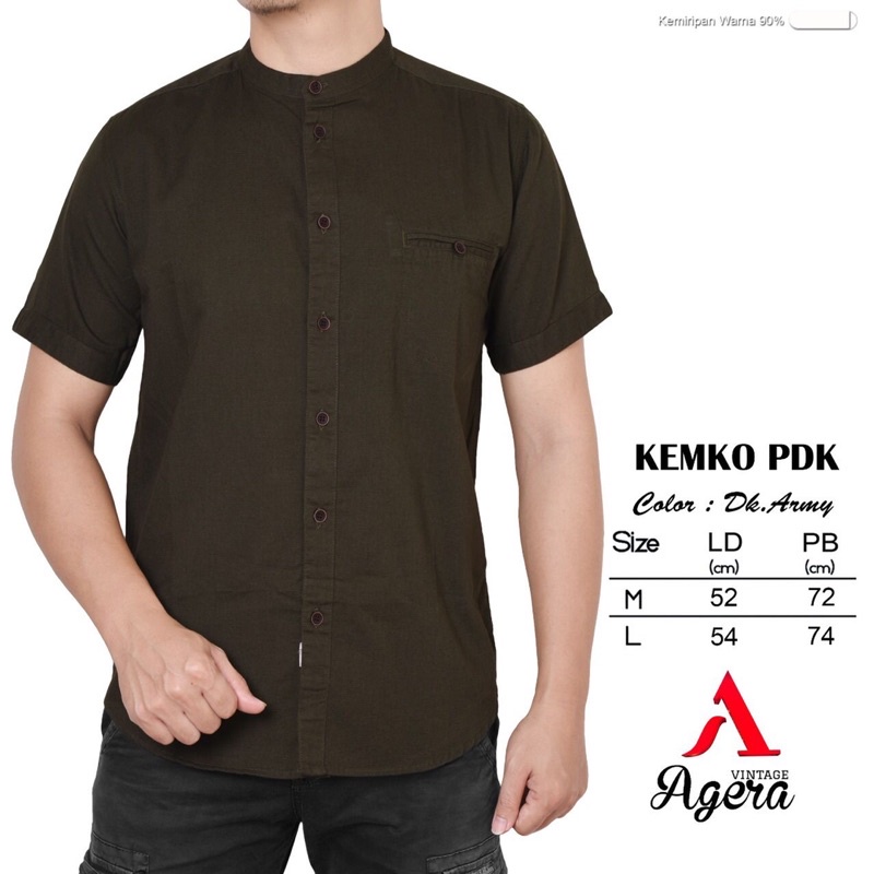 Jual kemko tangan pendek/koko/kemeja dan kurta original agera vintage ...
