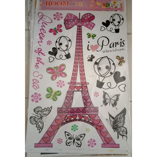 Jual Stiker dinding cantik untuk dekor ruangan pemasangan mudah tidak ...