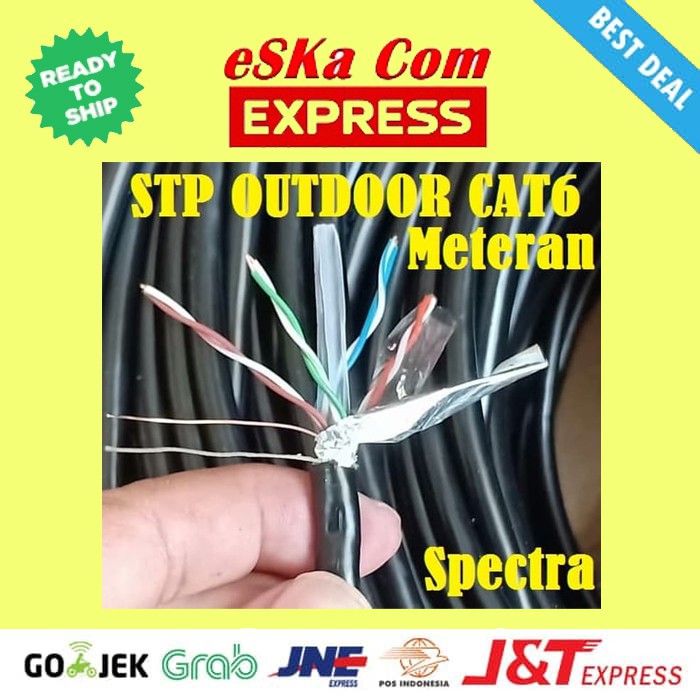 Jual Kabel LAN STP OUTDOOR Cat6 FTP Spectra Meteran | Shopee Indonesia