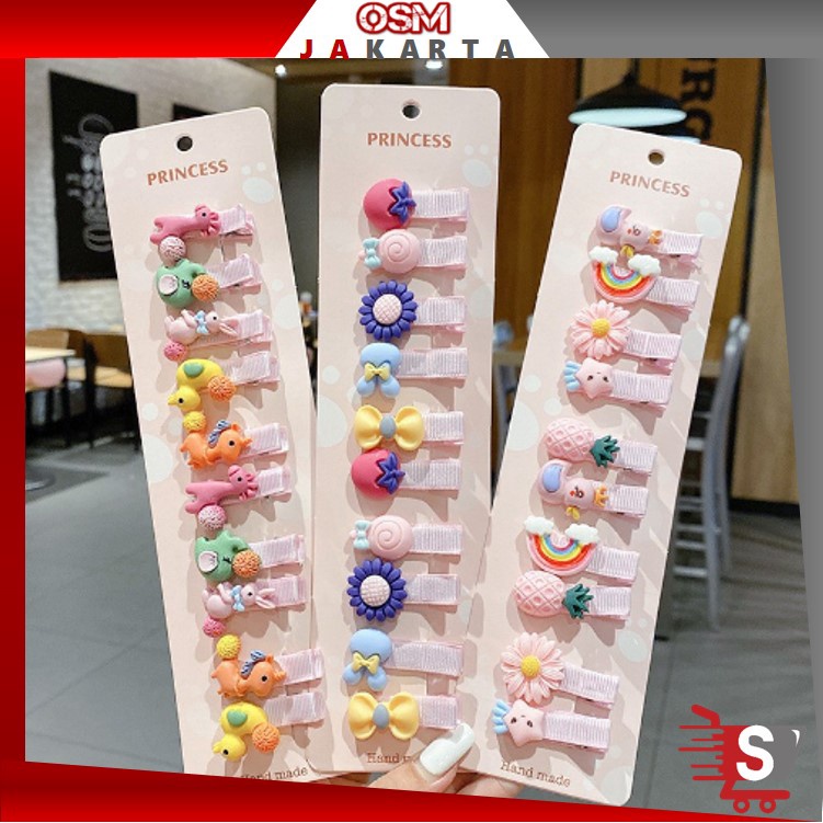 Jual OSM JKT F5385 Jepit Rambut Anak Set 10 in 1 / Jepit Rambut Motif ...
