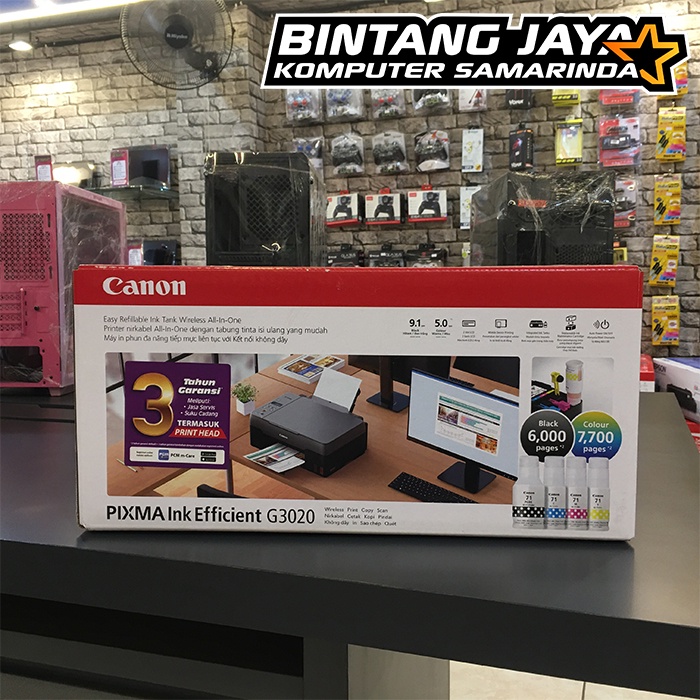 Jual Printer Canon Pixma Ink Tank G3020 Print Scan Copy WiFi | Shopee ...