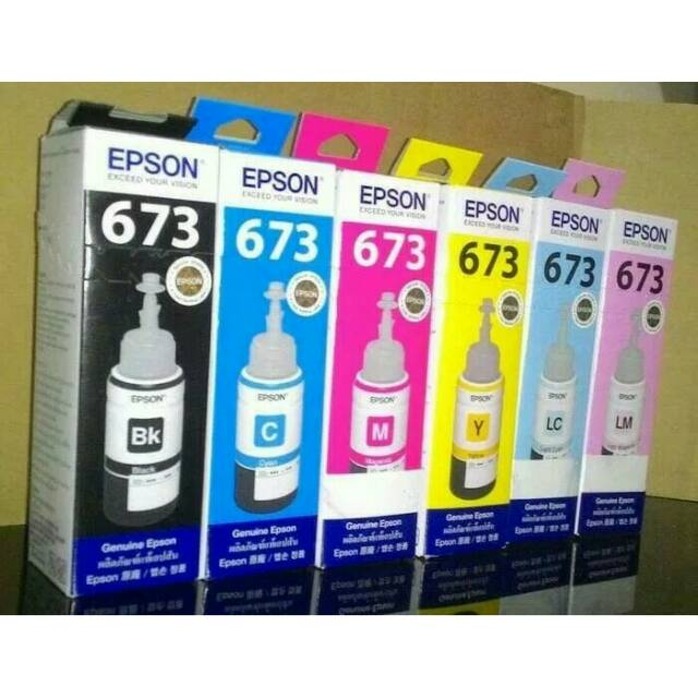 Jual TINTA BOTOLAN EPSON 673 COLOR Original | Shopee Indonesia
