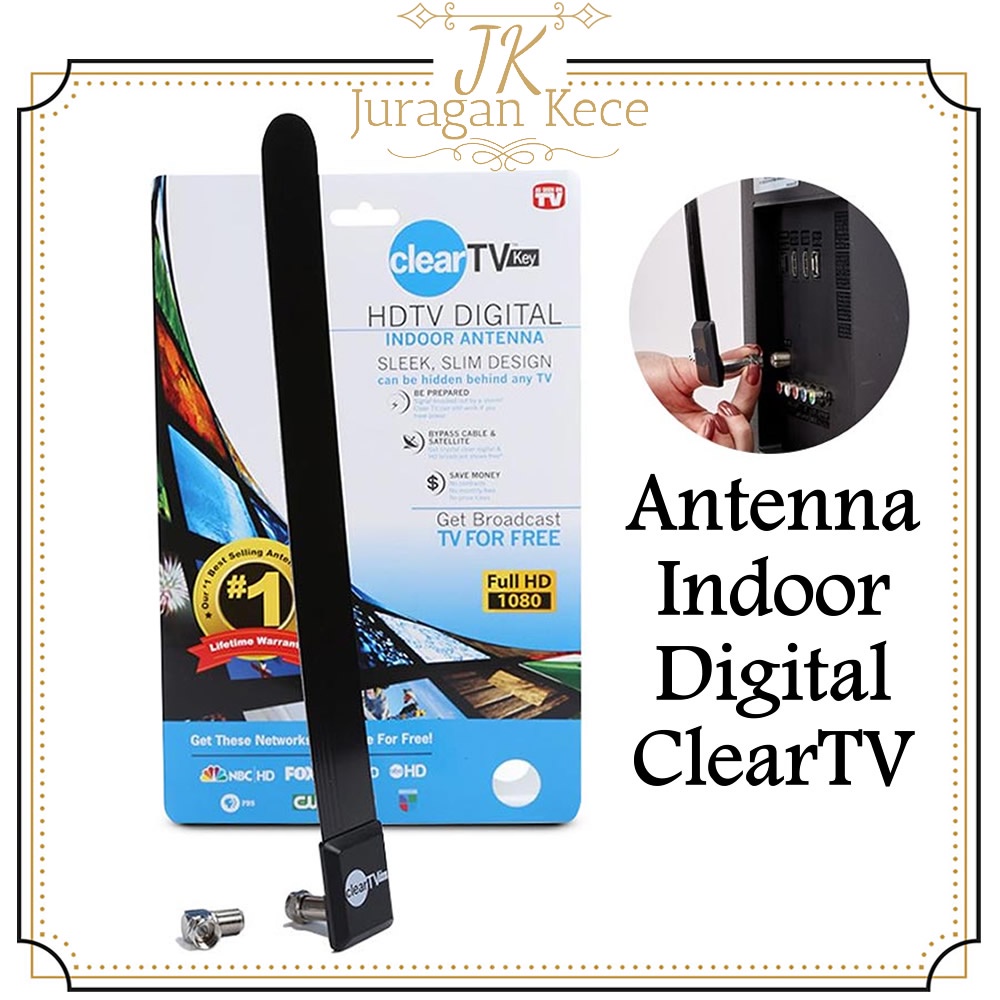 Jual Antenna Clear TV Antena Indoor Digital Booster Penguat Sinyal Full ...